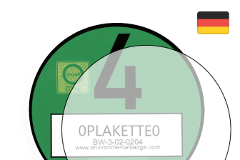 Umweltplakette Deutschland bestellen - Kostenlose Lieferung